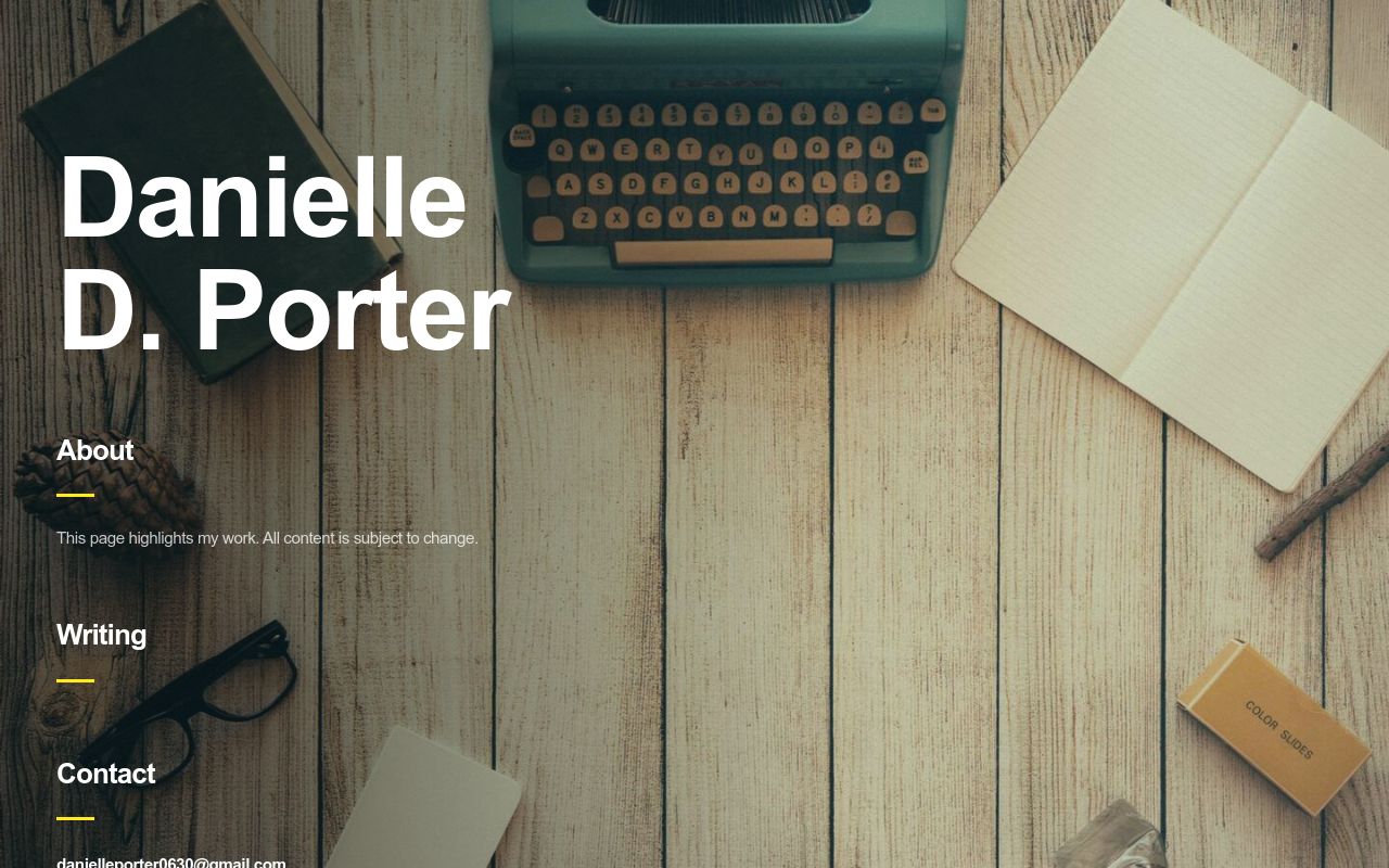 Danielle D. Porter's Portfolio